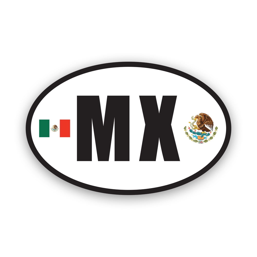 Mexico Oval Sticker Decal - Self Adhesive Vinyl - Weatherproof - Made ...