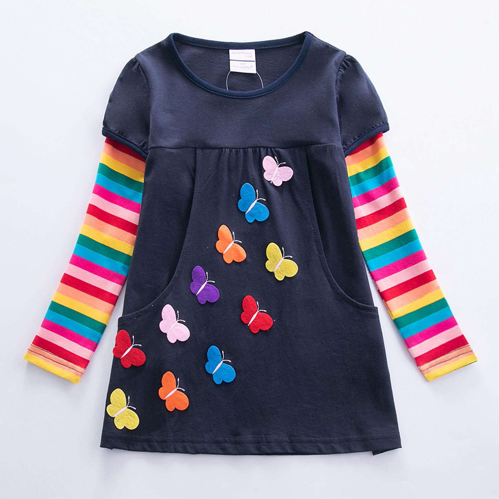 Click here for Egnmcr Sleeveless Round-Neck Dress Childrens Girls... prices