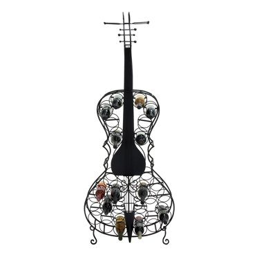 The Novogratz 15" x 13" Black Metal 6 Bottle Wine Rack, 1-Piece ...