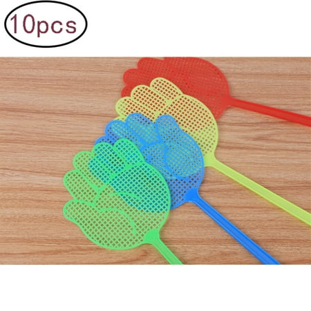 Bug & Fly Swatter Extra Long Metal Wire Handle 10 Pack Fly Swatters ...