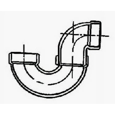 Charlotte Pipe Schedule 40 4 in. Hub x 4 in. Dia. Hub PVC P-Trap ...