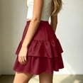 Ashirexll Mini Skirts for Women Fashion Casual Solid Color Elastic ...