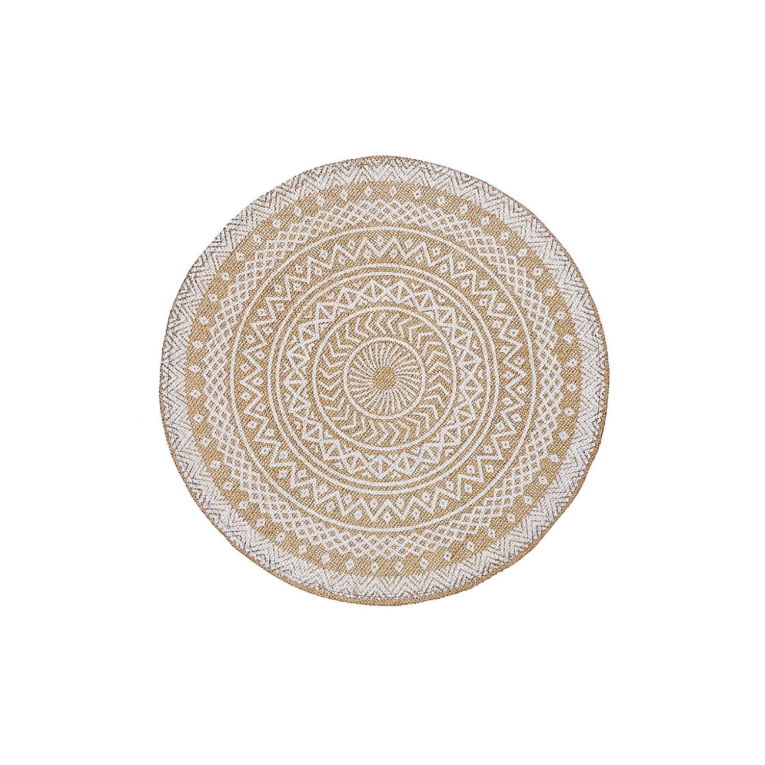 Click here for Ih Casadécor Round Jute Placemat White Mandala - S... prices