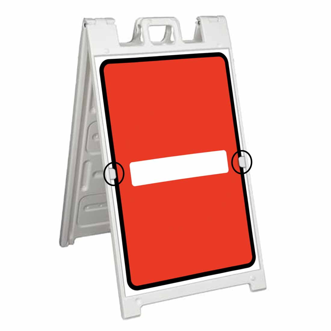 No Entry (24" X 36") Deluxe A-Frame Signicade, Includes 2 Removable ...