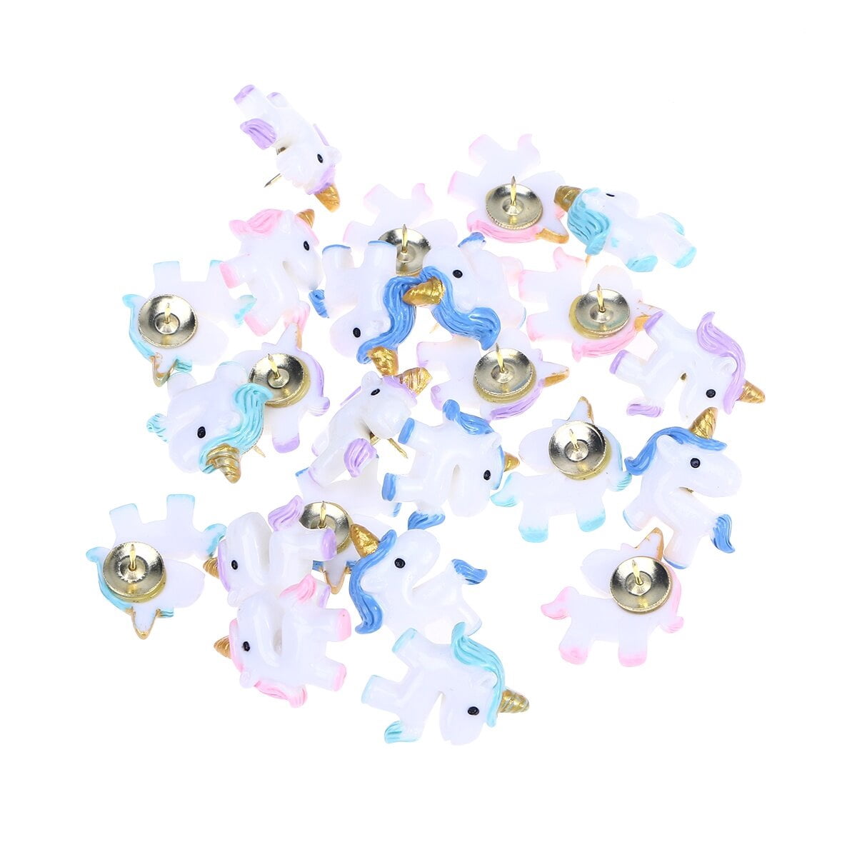 EeaseMX Juego de 24 chinchetas de plástico con forma de unicornio para ...