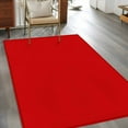 Christmas Red 3x5 Area Rugs, Farmhouse Solid Red Color Modern Art Non ...