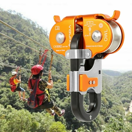 Rock Climbing Cable Trolley Fast Double Pulley for Mountaineering ...
