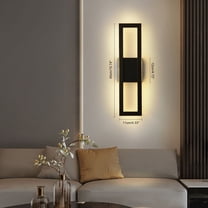 Dimmable Modern Wall Sconce, 12W LED Indoor Lamp, Acrylic Mounted ...