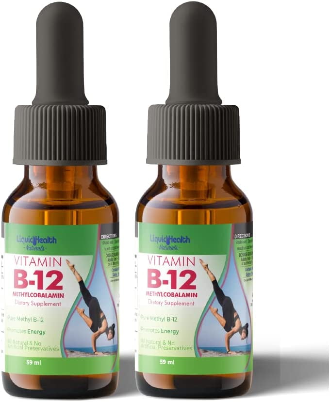 Liquid Health 2 Pack Vitamin B12 Liquid Pure Methyl Drops ...