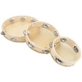 3Pcs Tambourine Wooden Handbell Clap Drum Single Row Jingle Percussion ...