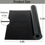 Free Shipping! Qunbio Corrugated Rubber Floor Mats-1/8in x 3.3ft x 9 ...