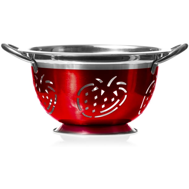Stainless Steel Copper Plated Strawberry Design Colander With Steel ...