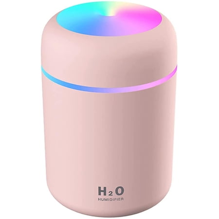 Cool Mist Humidifier, 300ml Mini Portable Humidifier With Multicolor ...