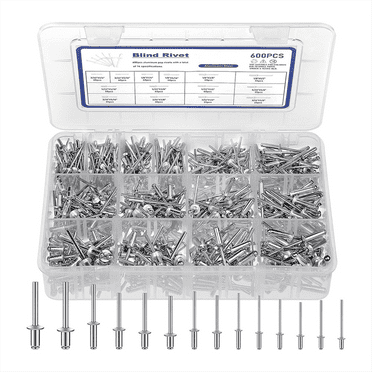 250pcs Pop Rivets Assortment Kit, Stainless Steel Aluminum Blind Rivets ...