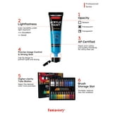 Fantastory Acrylic Paint Set, 24 Colors, Metallic and White, Quick Dry ...