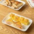 XINLTC 4-Piece Rectangular Porcelain Plates, 8in Ceramic Small Serving ...
