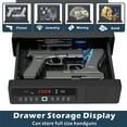 ZLJUAN Biometric Fingerprint & Key Gun Safe, LCD Display, Quick Access ...