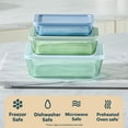 Pyrex Tinted 6pc Storage Set - Glass Dishes with Plastic Lids - Walmart.com