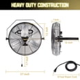 9100 CFM 24 inch Heavy Duty Industrial Wall Mounted Fan with TEAO ...