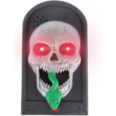 Halloween Prop Doorbell with Scary Sound and Light Up Eyeball Haunted ...