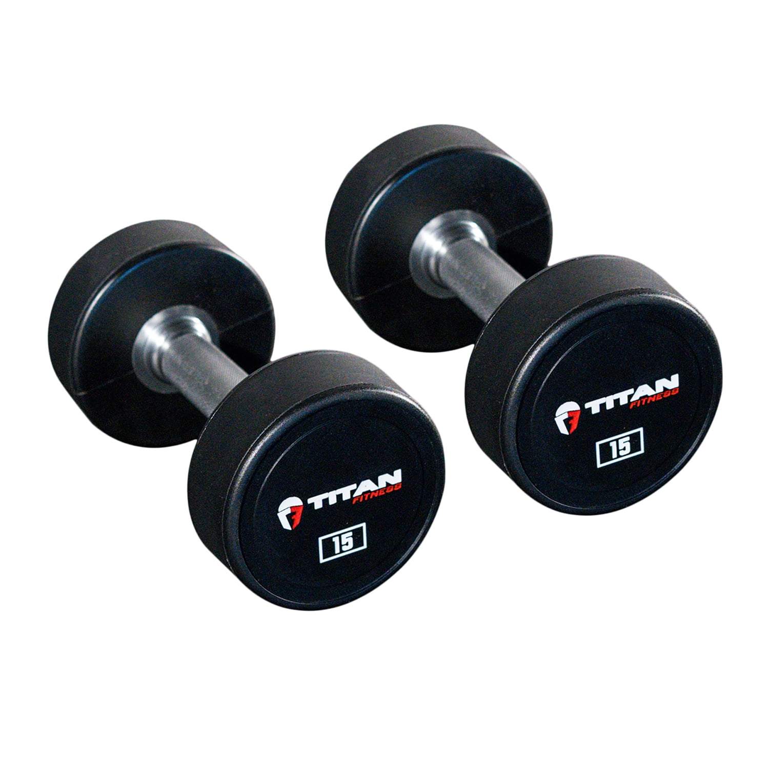 Titan Fitness 15 lb. Pair Round Urethane Dumbbells - Walmart.com