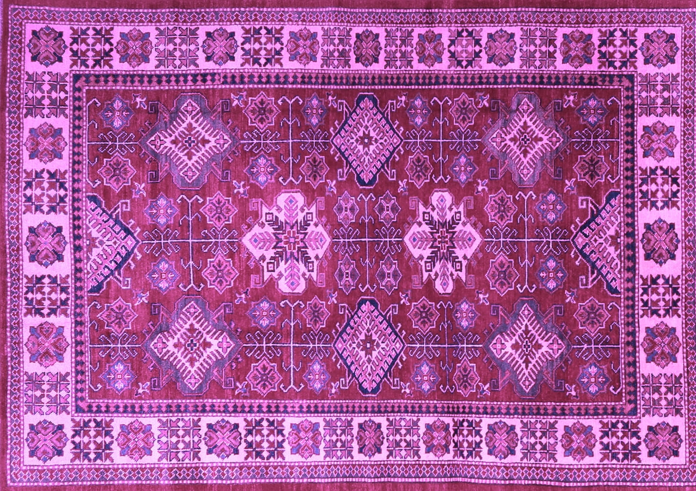 Ahgly Company Indoor Rectangle Persian Purple Traditional Area Rugs, 3 ...