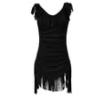 Dress for Women Women Deep V Neck Fringed Slim-Fitting Dress, Soft Skin ...