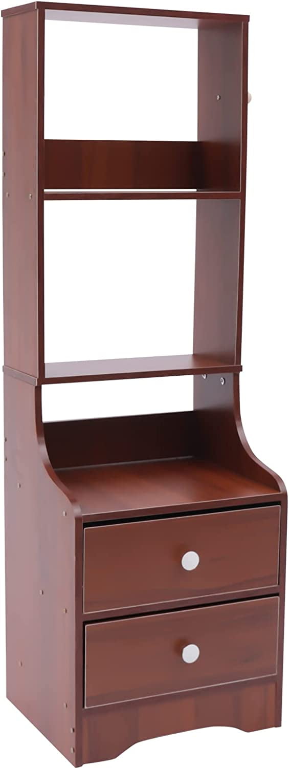 MONIPA 3 Layers Modern Tall Bed End Table Unique Night Stand with ...