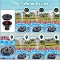 czqnlg Solar Fountain Flower Shape-No Battery Glass 3.5W Solar Water ...