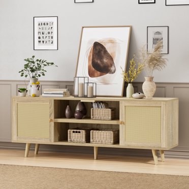 Beautiful Fluted TV Stand for TV’s up to 70” by Drew Barrymore, Warm ...