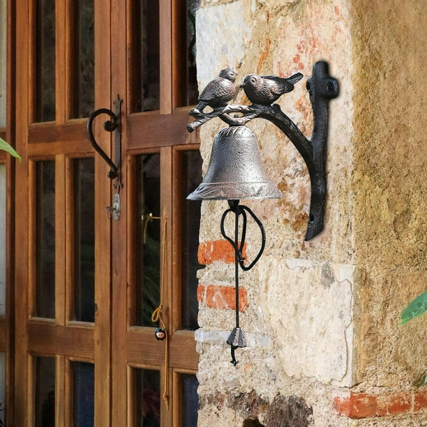 Timbre retro con forma de pareja de pájaros, timbre de bienvenida para ...