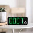 NEXAVKPR Digital Table Alarm Clock with LED Display Temperature and ...