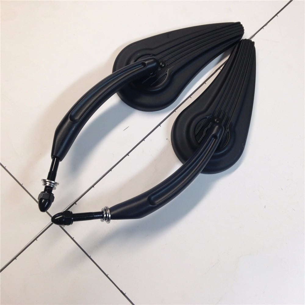 HTT-MOTOR Custom Aluminum Raindrop Shape Tailfin Mirrors Fit Harley ...