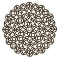 Fennco Styles Unique Engineered Wood Laser Cut Placemats 15" Round, Set ...