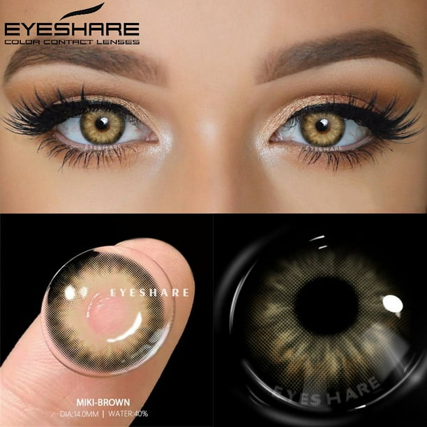 EYESHARE 1 Par De Lentes De Contacto De Color Para Ojos Pattaya Natural ...