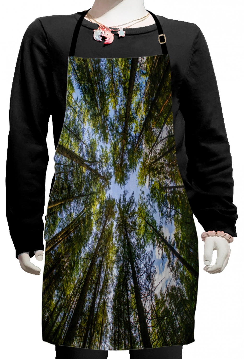 Nature Kids Apron, Wild Jungle Moss Forest Crown Trees Leaves Nature ...