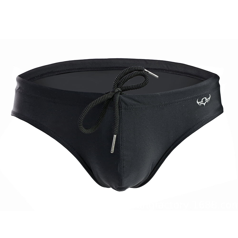 MIZOK Mens Swimming Trunks Sexy Low Rise Drawstring Swimsuit for Men ...