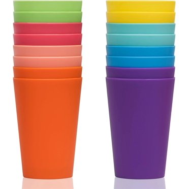 Plastic Kid Cup,Unbreakable Plastic Stackable Juice Tumblers Set of 12 ...