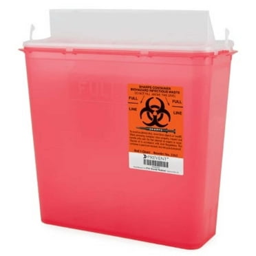 Sharpstar In-Room Sharps Container, Mailbox Lid, Red, 5qt. 8507SA (Pack ...