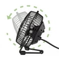 Holmes 4" USB Powered Adjustable Head Personal Desk Fan Black - Walmart.com