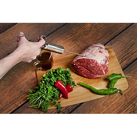 Heavy Duty Meat Turkey Flavor Injector Stainless Steel - 2 Oz Seasoning ...