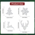 4 Pairs 4 Style Christmas Tree Deer Snowflake Exquisite Stainless Steel ...