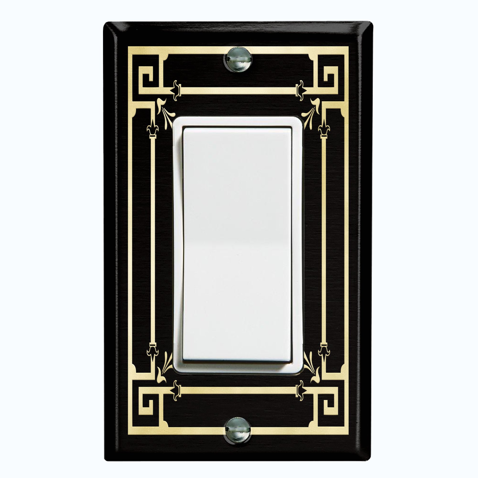 Metal Light Switch Plate Cover Elegant Victorian Floral Square Frame ...