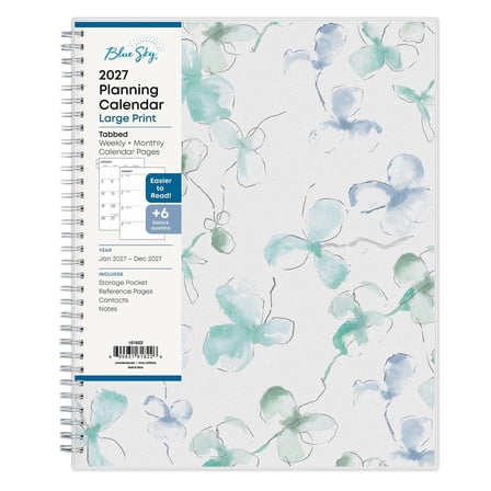 Blue Sky 2026 Weekly and Monthly Planner Calendar, January 2026 ...