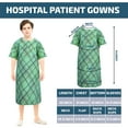 Linteum Textile Polycotton Green IV Hospital Patient Gown w/ Telemetry ...