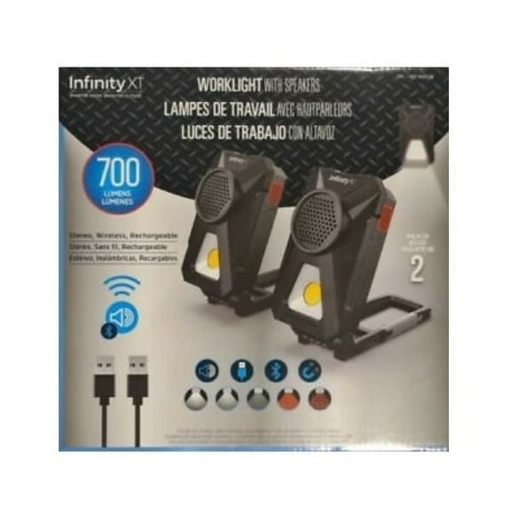 Infinity X1 Rechargeable LED Work Lights – 2000 Lumens, 3-Pack with USB ...