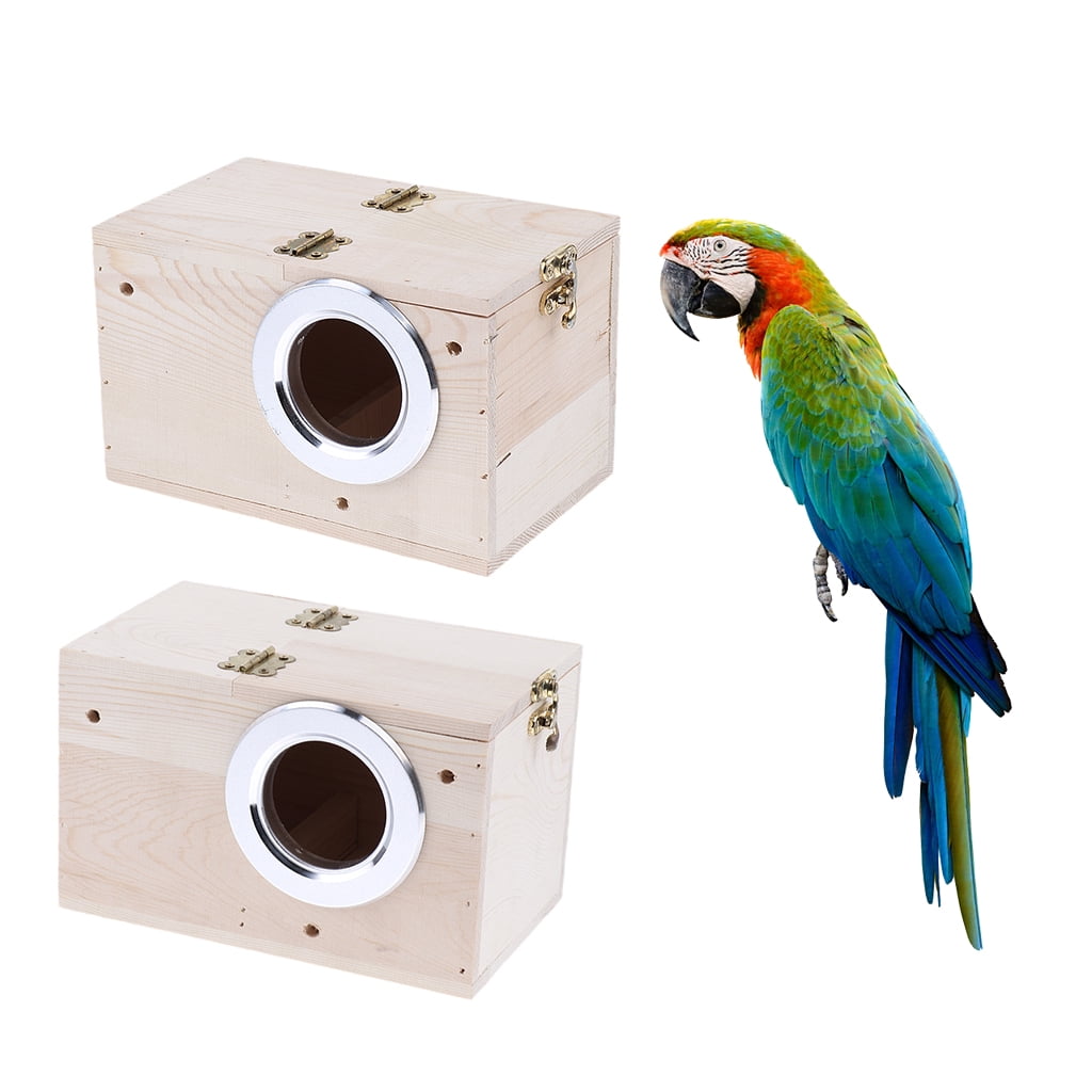 2 Piezas de de Pino Jaula de Cría de Aves Caja de Anidación de ...