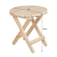 Shine Company Cedar Wood Round Adirondack Folding Side Table - Walmart.com