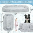 Human Dog Bed for Adults, 75" Long Human Size Dog Bed, Washable ...