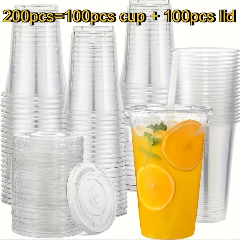Click here for Lovever 200pcs (100pcs Cups +100pcs Lids) Transpar... prices